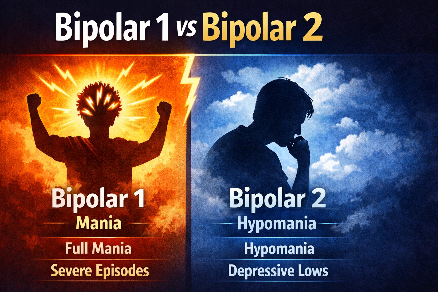 Bipolar 1 vs Bipolar 2: Main Differences in Mania Symptoms - Mental ...